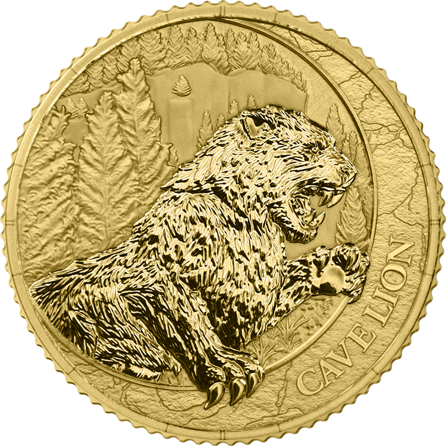 Germania Mint - Megafauna - Cave Lion - 2026 - 1/10 oz Goldmünze BU Sa ...